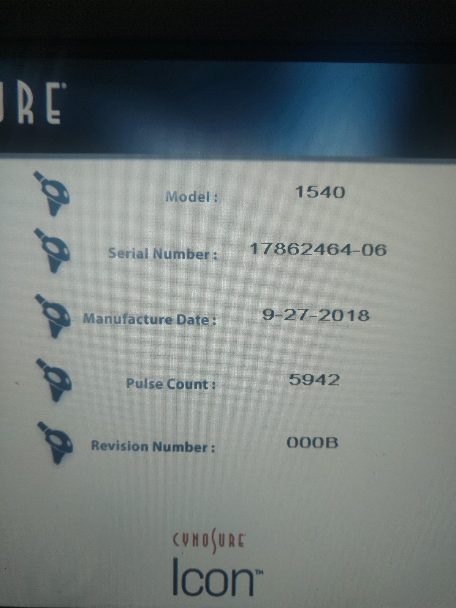 2018 Cynosure Palomar Lux 1540 Fractional Handpiece for the Icon System ...