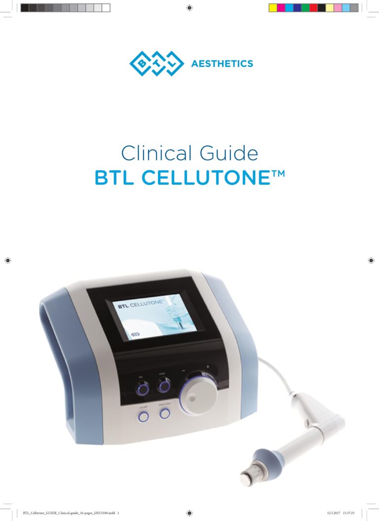 BTL Cellutone User Operator Clinical Guide - PDF Adobe Acrobat Digital Download for Clinics ...