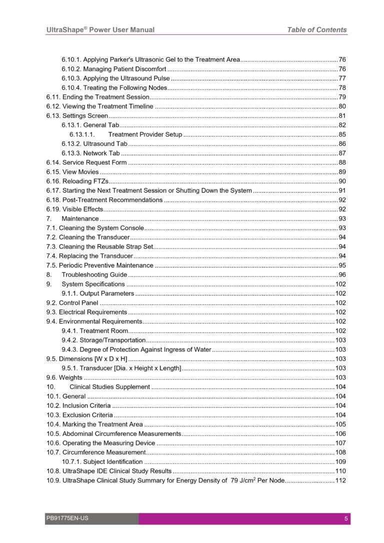 Candela UltraShape Power User Operator Manual - PDF Adobe Acrobat ...