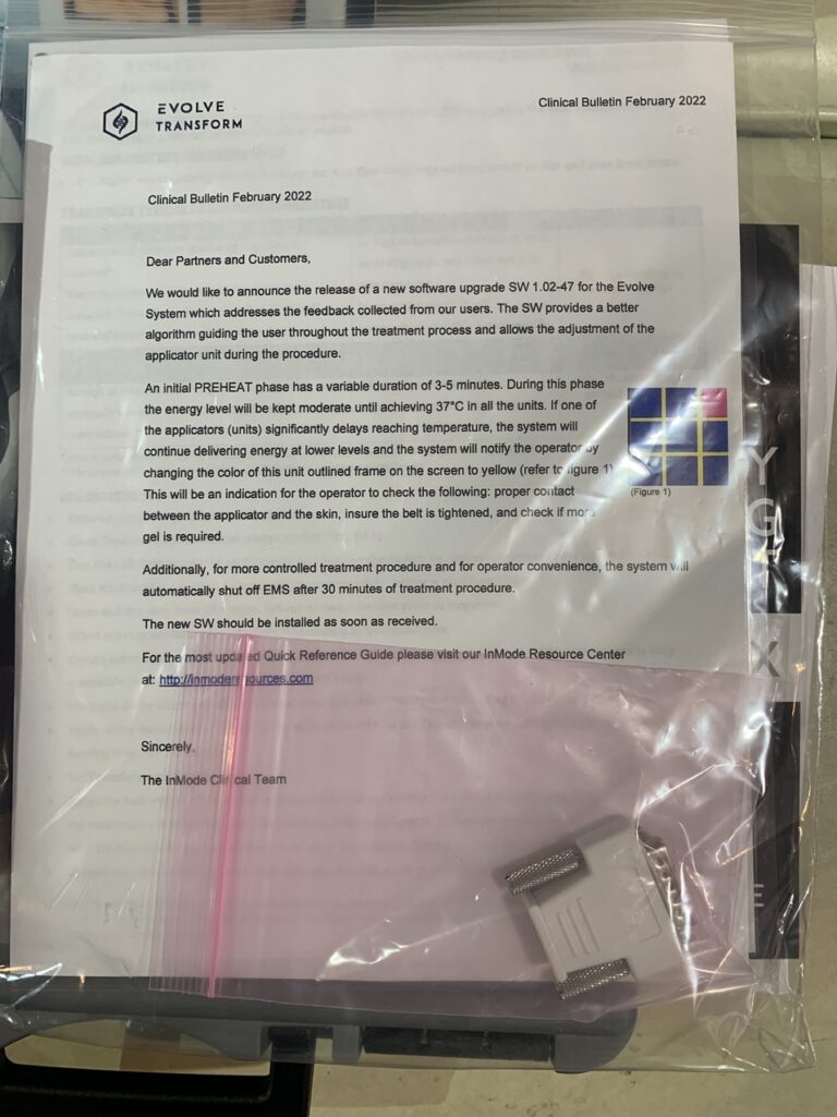 2019 Inmode Evolve EmBody - w/ Tite (RF Skin Tightening), Transform (RF ...