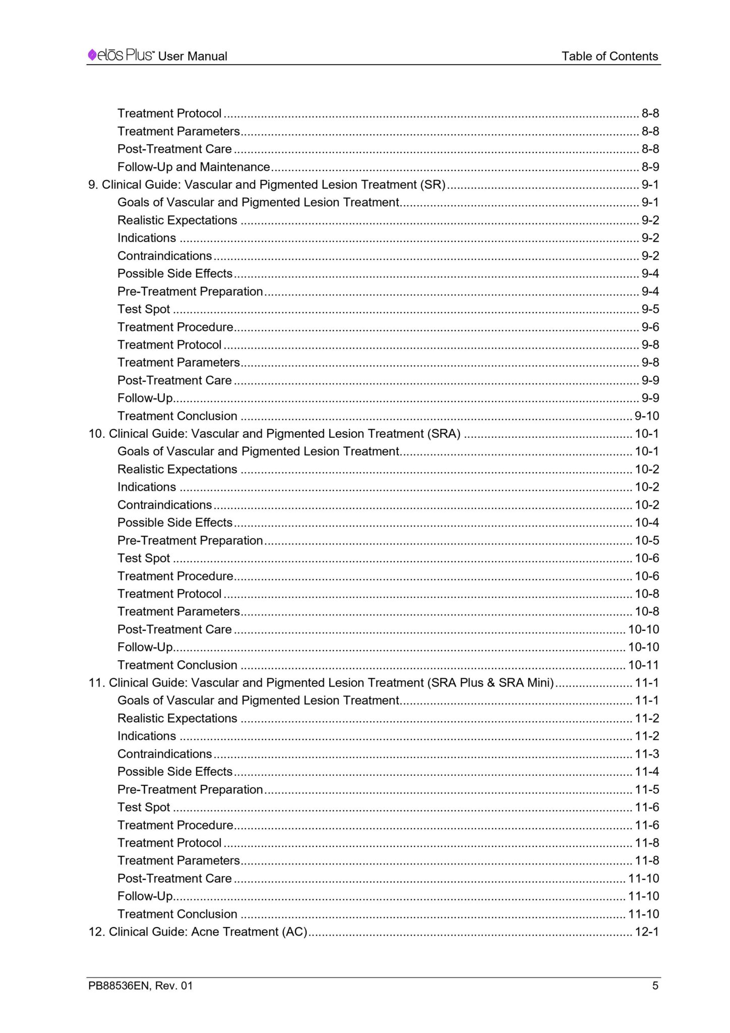 Syneron Candela Elos Plus User Operator Manual and Service Instruction ...