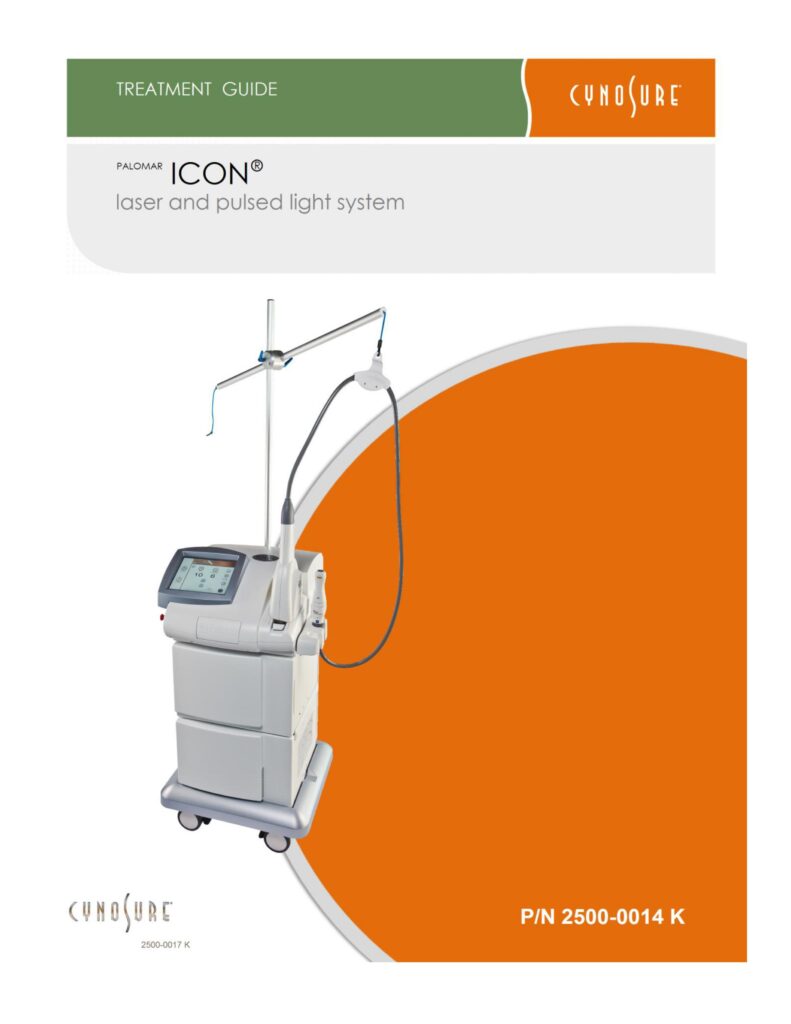 Cynosure Palomar Icon User Operator Manual & Treatment Guide - PDF ...