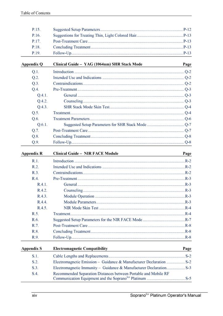 Alma Soprano Platinum User Manual & Quick Reference Guide - PDF ...