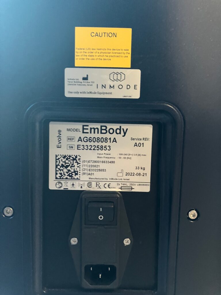 2022 Inmode EvolveX EmBody Hands Free Body Remodeling & Muscle ...