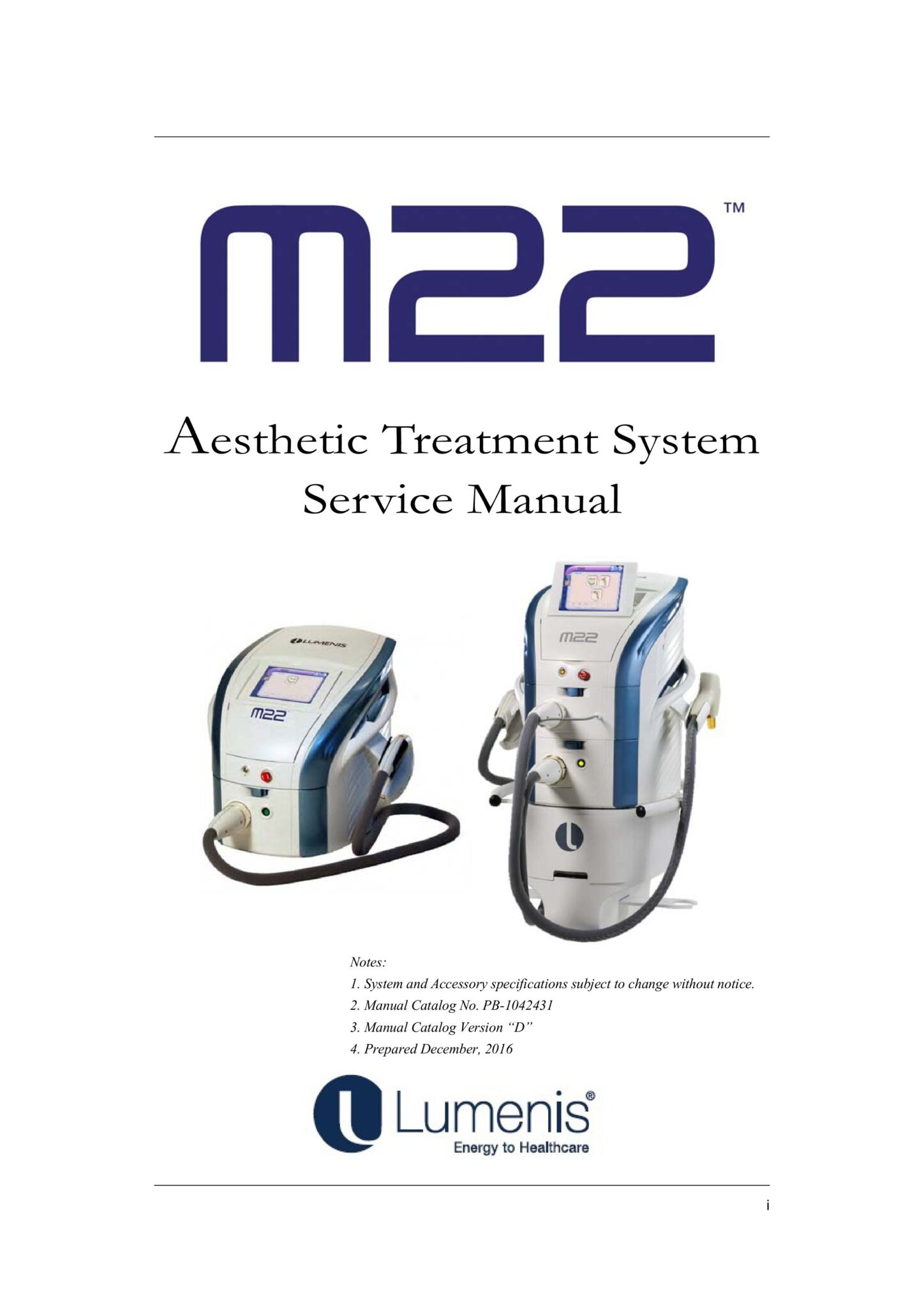 Lumenis M22 User Operator Service Manual - PDF Adobe Acrobat Digital ...