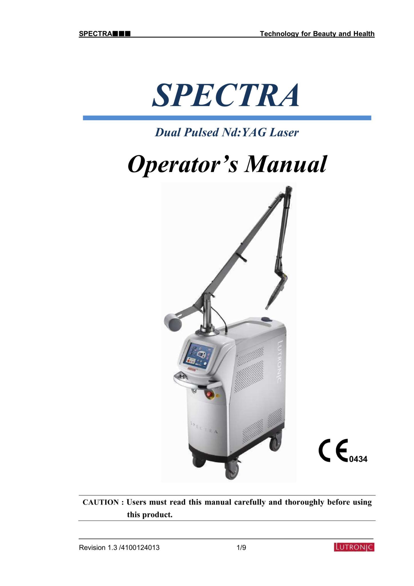 Lutronic Spectra User Operator Manual - PDF Adobe Acrobat Digital ...