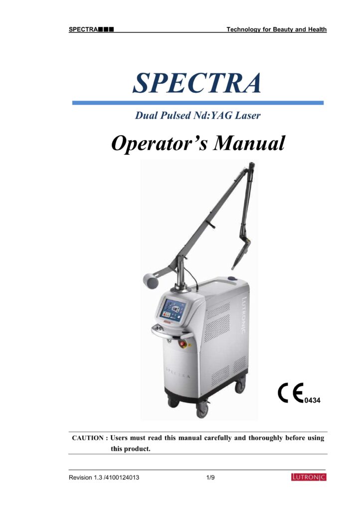 Lutronic Spectra User Operator Manual - PDF Adobe Acrobat Digital ...