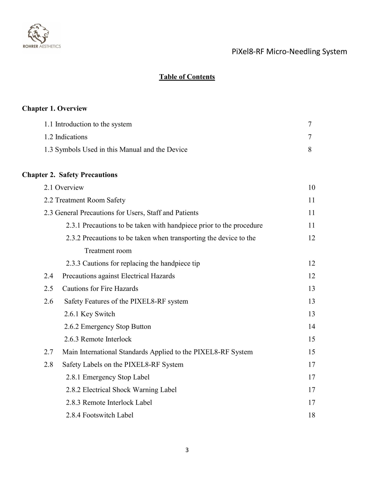 Rohrer PiXel8-RF User Operator Manual with Consent Forms - PDF Adobe ...