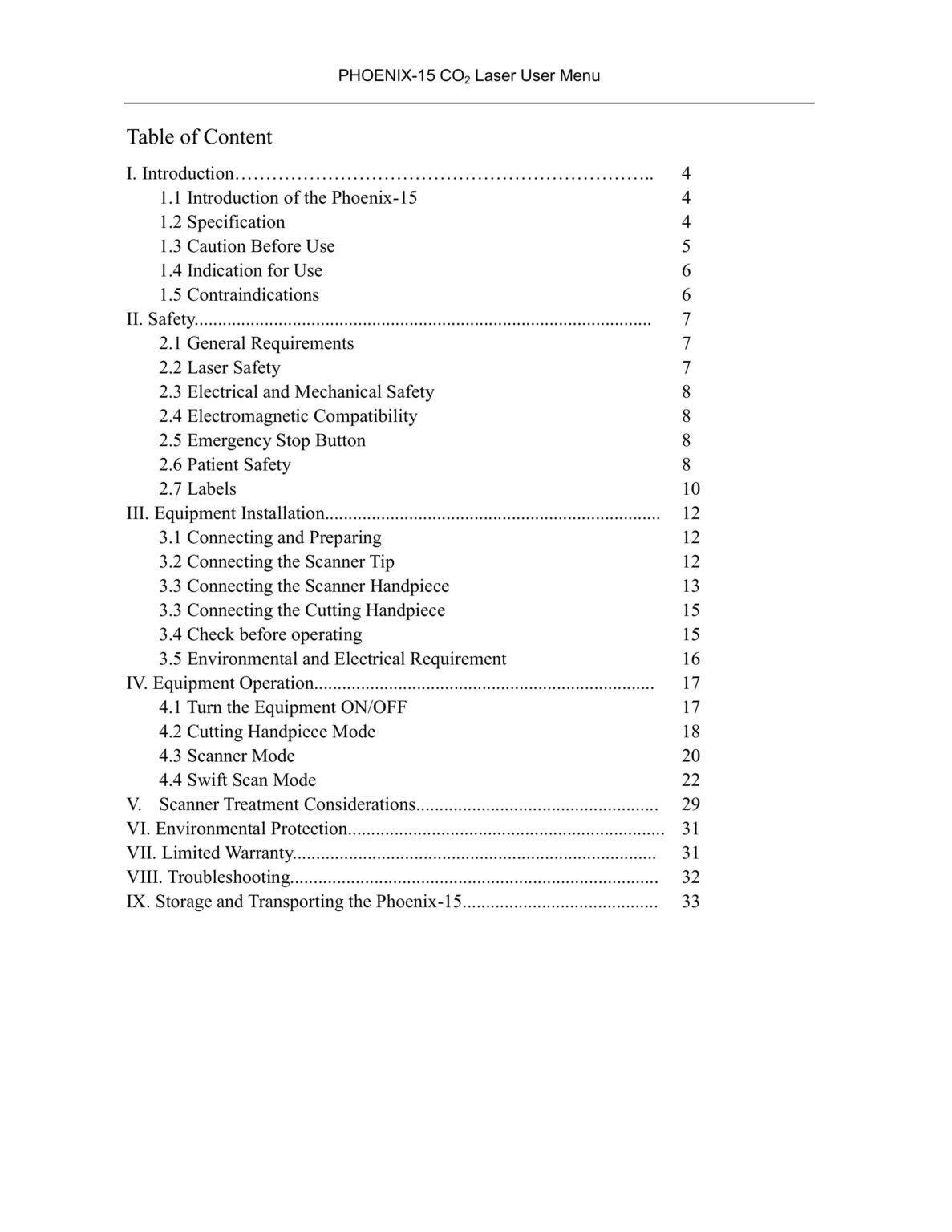 Rohrer Aesthetics Phoenix CO2 User Operator Manual, Consent Forms ...