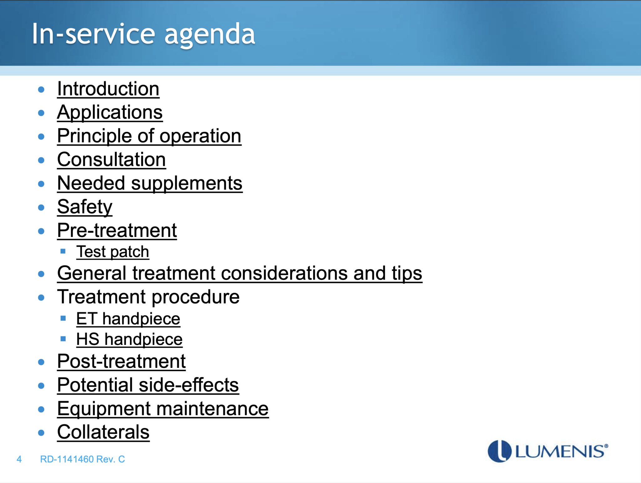 Lumenis Lightsheer Duet Clinical In-Service Training Manual - PDF Adobe ...