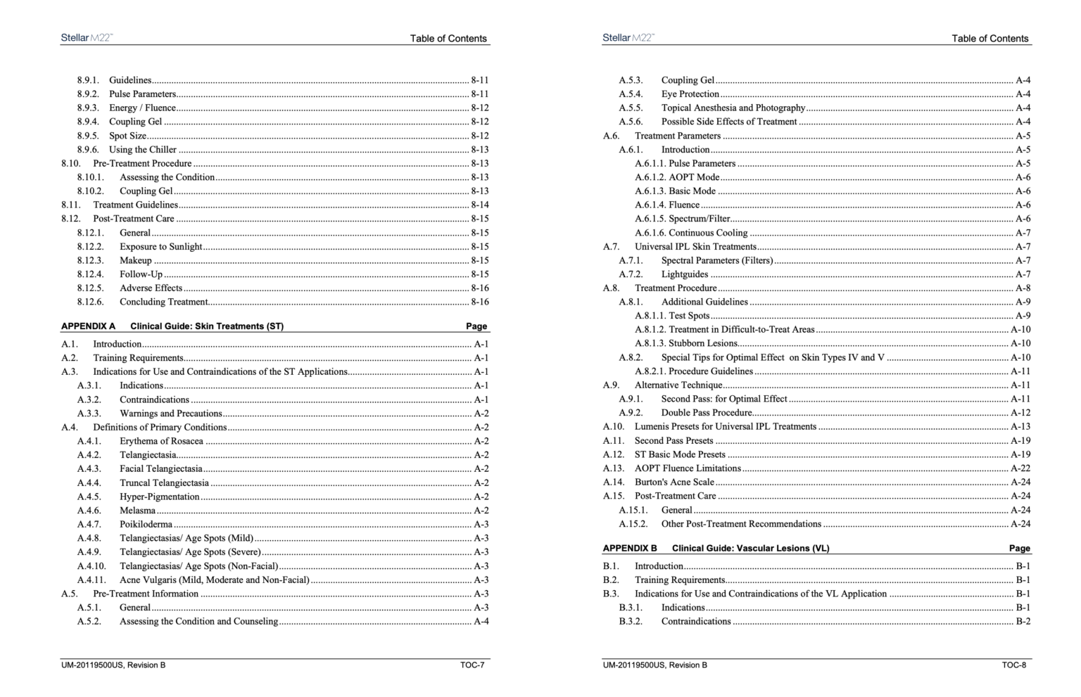 Lumenis Stellar M22 User Operator Manual & Treatment Guidelines - PDF ...